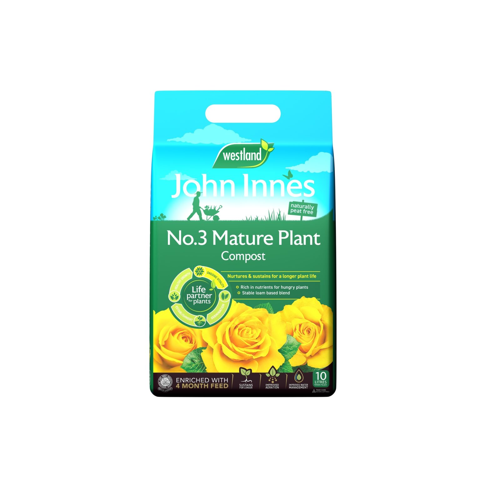 John Innes No 3 Mature Plant Compost 10L - Overt Locke